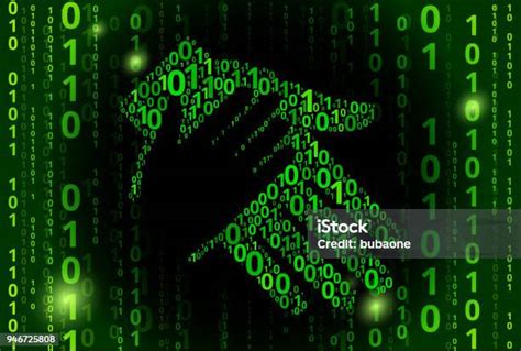Holding Hand Binary Code Vector Pattern Background Stock Illustration