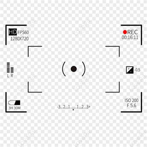 Digital Photography Image Camera Recording Border Screen Record Dynamics Battery Viewfinder Png
