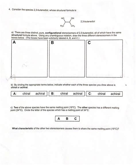 Answered 4 Consider The Species 2 3 Butanediol … Bartleby