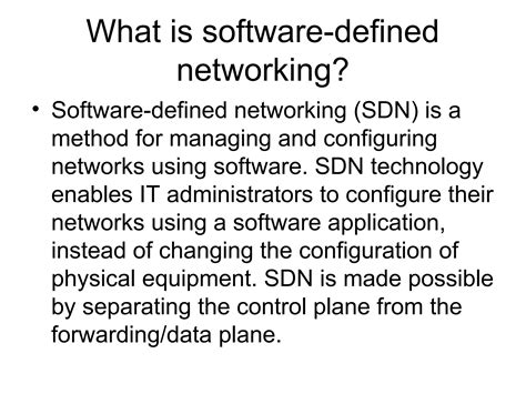 Protocols And Routing Tables For Software Defined Networks Ppt
