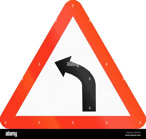 Bangladeshi Sign Warning About A Left Curve Stock Photo Alamy
