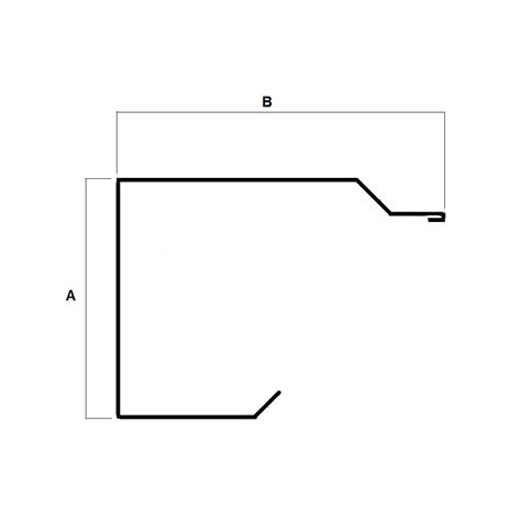Планка кровельная (торцевой нащельник) вариант 2 / Московская Кровля