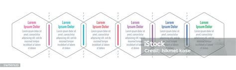 나란히 육각형 인포 그래픽 템플릿 Six Steps 인포그래픽 템플릿 편물 인터넷 잡지 연간 보고서 정보 템플릿 개념에 대한 스톡 벡터 아트 및 기타 이미지 Istock