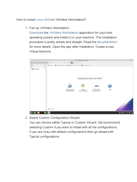 How To Install Linux Mint On Vmware Workstation Pdf Operating System Booting