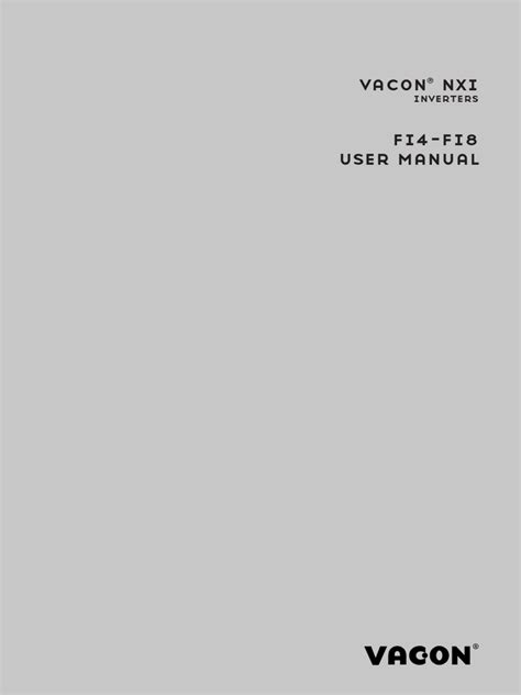 Vacon Nxi Fi4 Fi8 User Manual Inverters Pdf Power Inverter Capacitor