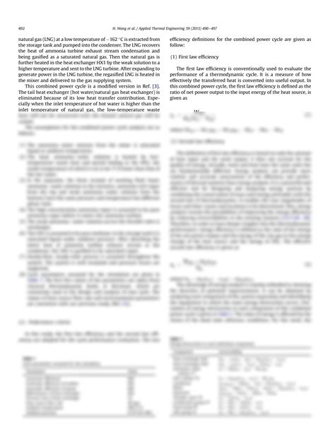 solution thermodynamic optimization of the operating parameters for a