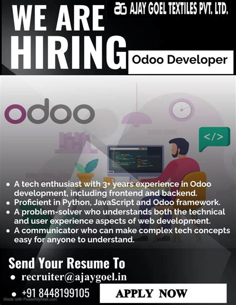 rohit prasad on linkedin odoodeveloper hiring hiringalert tessuti phythondeveloper