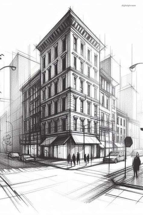 30 Building Drawing Ideas That You Need To Try 74 Perspective