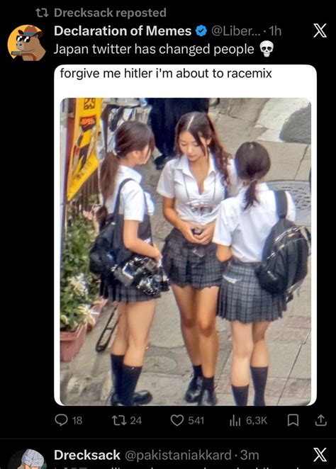 Just Reposted A Nazi Meme Lusting Over Japanese Schoolgirls You Cant