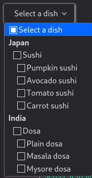 Wordpress Customize Drop Down List To Have Categories Sections Stack Overflow