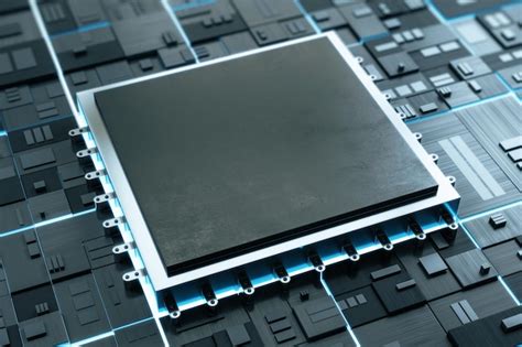 Premium Photo Black Circuit Chip