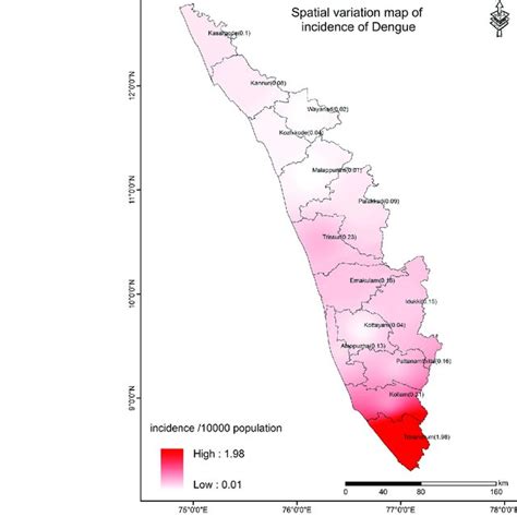 Spatial Distribution Map Of Dengue Download Scientific Diagram