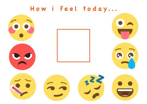 Free Printable Emoji Feelings Chart