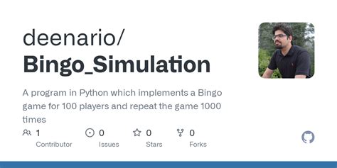 Github Deenariobingosimulation A Program In Python Which