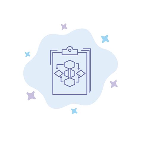 Clipboard Business Diagram Flow Process Work Workflow Blue Icon On Abstract Cloud Background