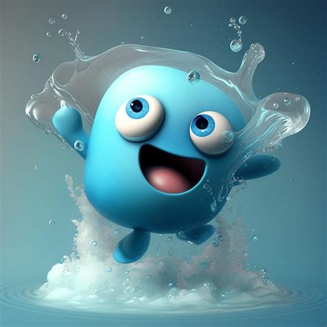 물 캐릭터 생성 Ai 프리미엄 사진