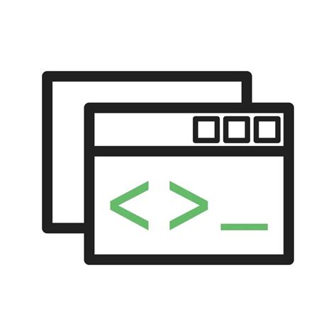 Custom Coding Line Green And Black Icon 9692925 Vector Art At Vecteezy