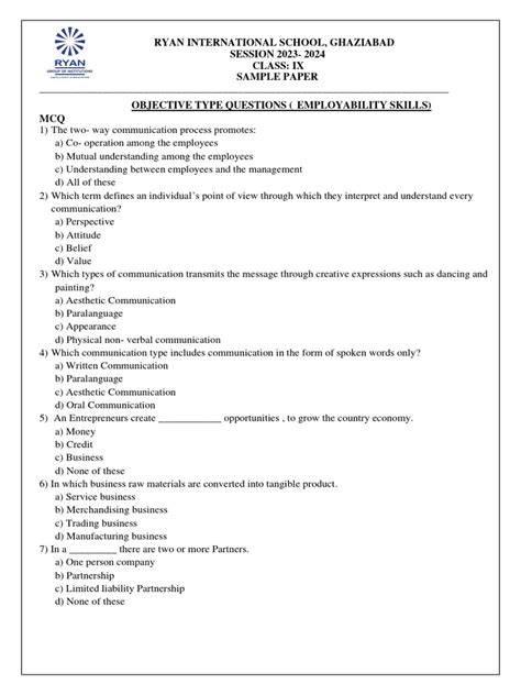 Information Technology Sample Paper 1 Ic864966 Pdf Communication