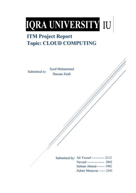 Cloud Computing Project Report Pdf