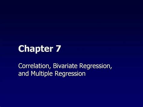 Ppt Correlation Bivariate Regression And Multiple Regression