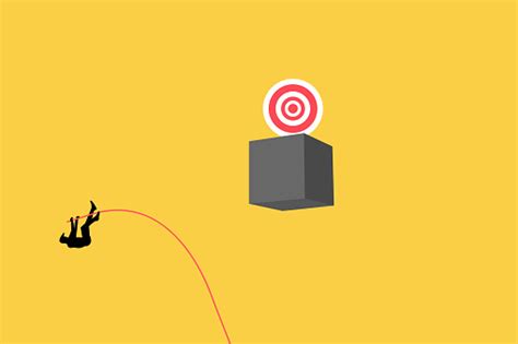 사업가 점프는 장대높이뛰기를 사용하여 표적을 얻습니다 성취 성공 동기 부여 및 야망의 상징 개발에 대한 스톡 벡터 아트 및 기타