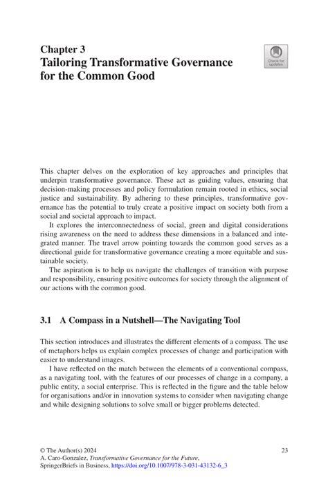Pdf Tailoring Transformative Governance For The Common Good