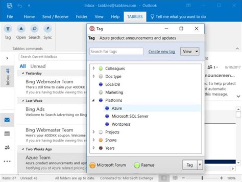 Outlook Plugin File Tagging Document Management