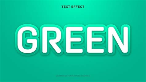 Free Vector Editable Green Color Text Effect