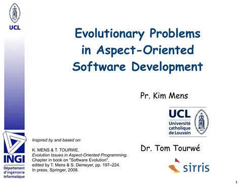 Evolutionary Problems In Aspect Oriented Software Development Ppt
