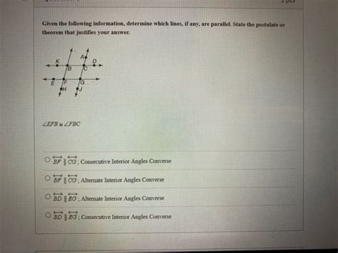 Solved Given The Following Information Determine Which