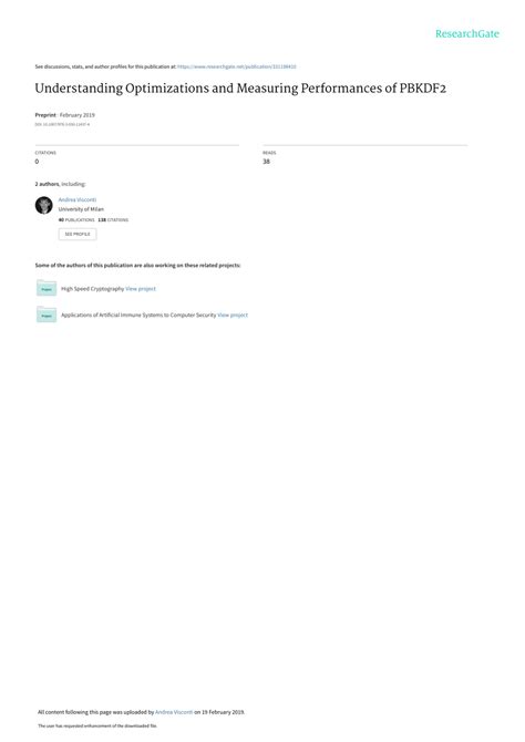 pdf understanding optimizations and measuring performances of pbkdf2