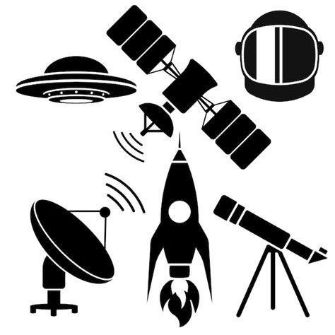 Premium Vector Space Exploration Icons Set Isolated On White Background Vector Illustration