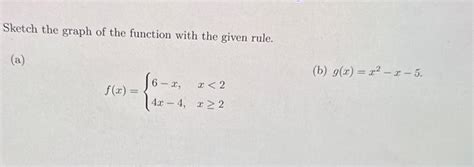 Solved Sketch The Graph Of The Function With The Given Rule Chegg Com