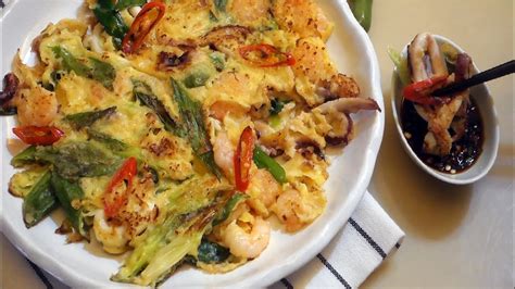 韓式海鮮煎餅 海鮮蔥餅 做法 Korean Seafood Pancake 해물파전 YouTube