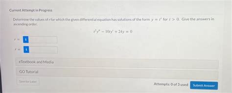 Solved Determine The Values Of R For Which The Given Chegg Com
