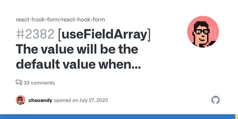 Usefieldarray The Value Will Be The Default Value When Removed All Fields · Issue 2382