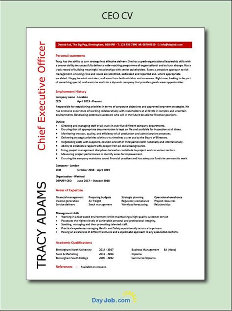 Ceo Cv Sample Artofit