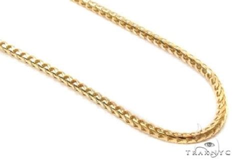 10k Yellow Gold Solid Franco Link Chain 24 Inches 2mm 63802