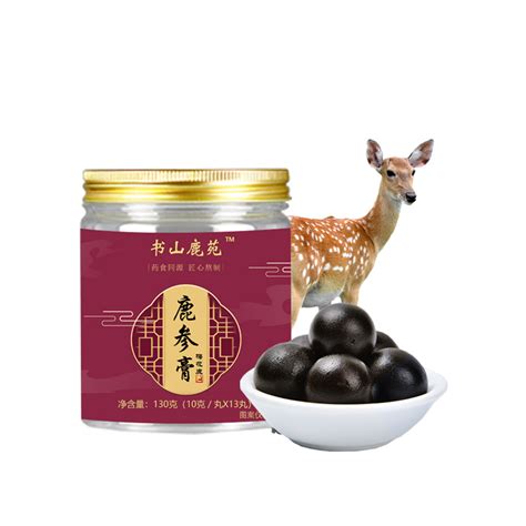 书山鹿苑鹿参膏胎膏仔鹿膏东北双阳人参纯梅花鹿胎粉茸阿膏丸备孕 虎窝淘