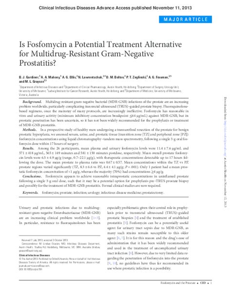 Pdf Is Fosfomycin A Potential Treatment Alternative For Multidrug Resistant Gram Negative