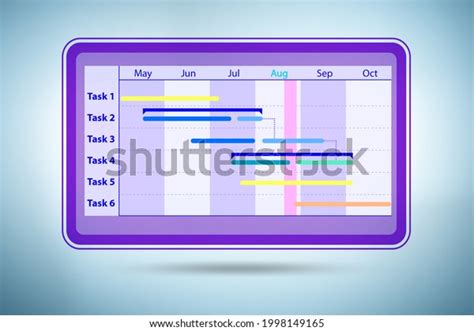 프로젝트 관리 개념의 Gantt 차트 그림 스톡 일러스트 1998149165 Shutterstock