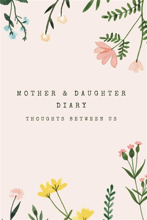 Mother And Daughter Diary Thoughts Between Us Shared Journal And Safe