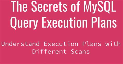 Krishnaraj Venkatesan On Linkedin The Secrets Of Mysql Query Execution