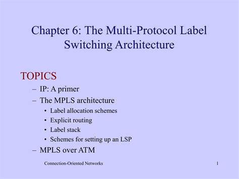 Ppt Chapter 6 The Multi Protocol Label Switching Architecture