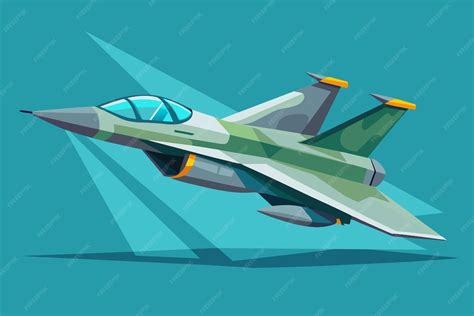 The Illustration Captures A Modern Fighter Jet Soaring Through The Sky
