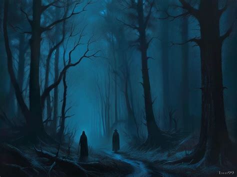 A Remarkable Nightly Meeting In The Woods By Ishi99 On Deviantart