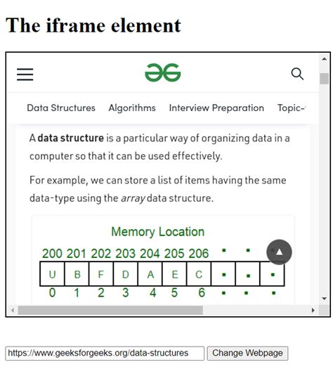 如何指定要在 iframe 元素 HTML5 中显示的页面的 HTML 内容 码农参考