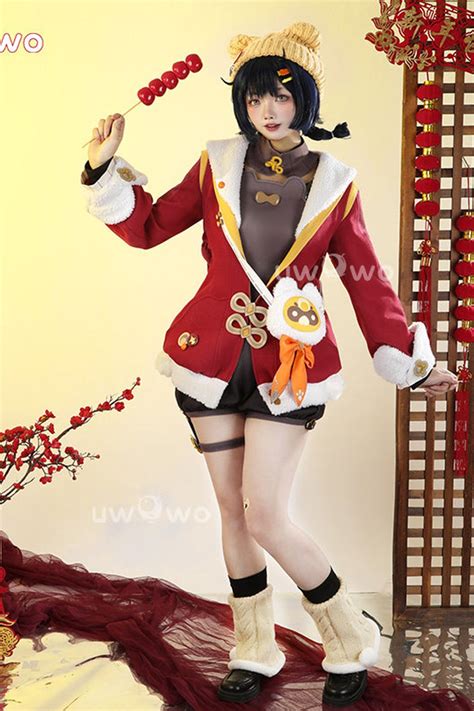 Uwowo Collab Series Genshin Impact Xiangling New Year S Cheer Outfit Cosplay Costume Shopperboard