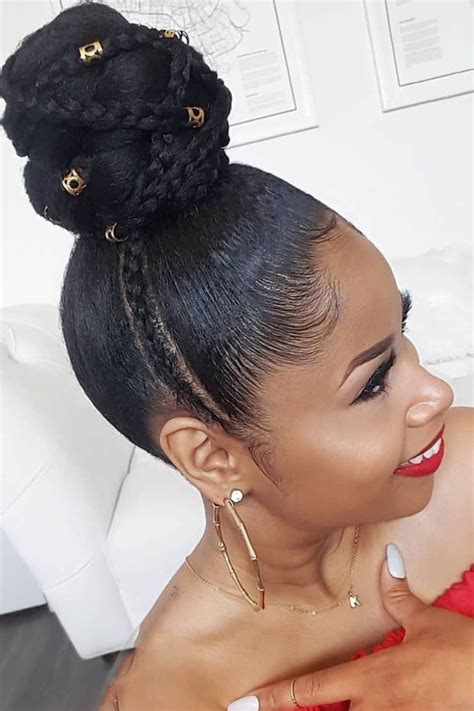 30 Statement Braided Bun Hairstyles For Black Hair Artofit