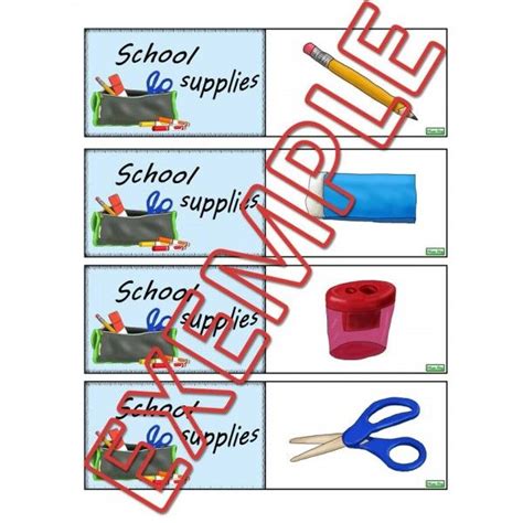 School Supplies Memoryassociation Game Memory Games School Supplies